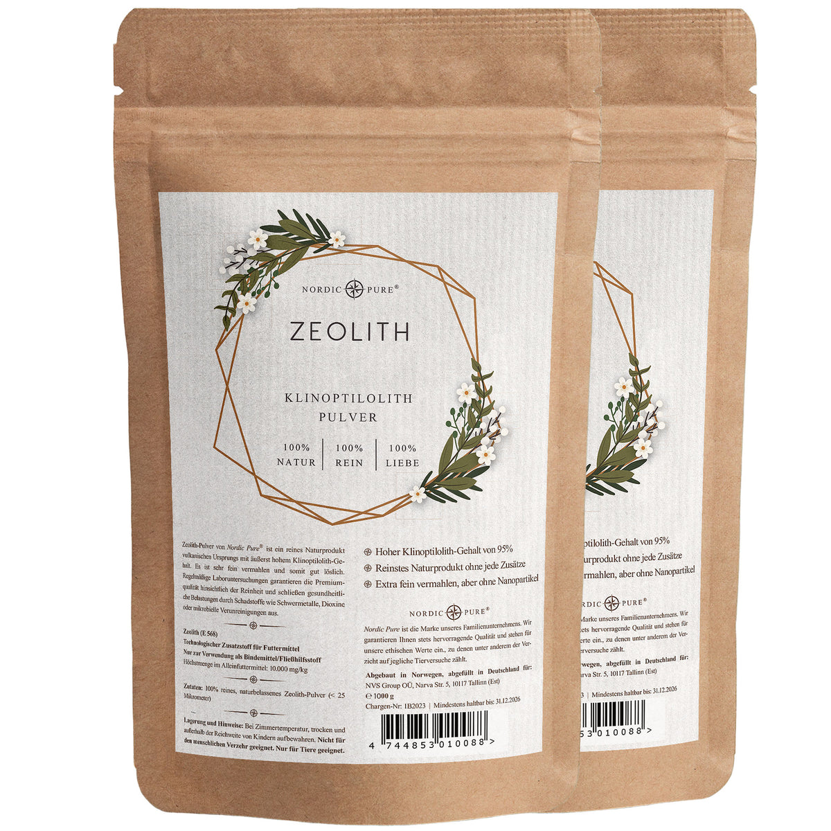 Zeolith Pulver (95% Klinoptilolith-Anteil), extra fein – Nordic Pure